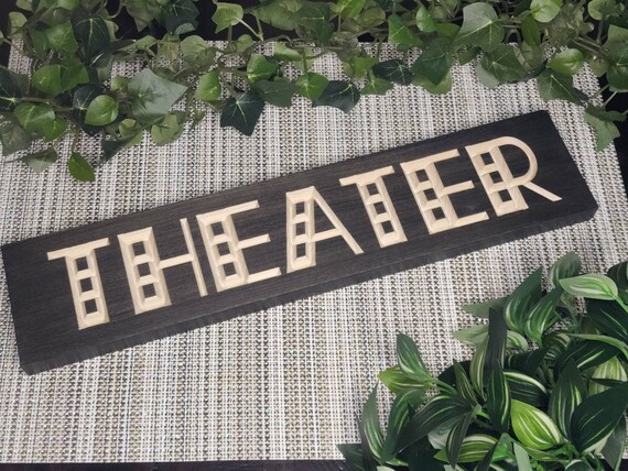 Theater Sign Movie Room Sign Theater Room Sign Home Theater - Etsy