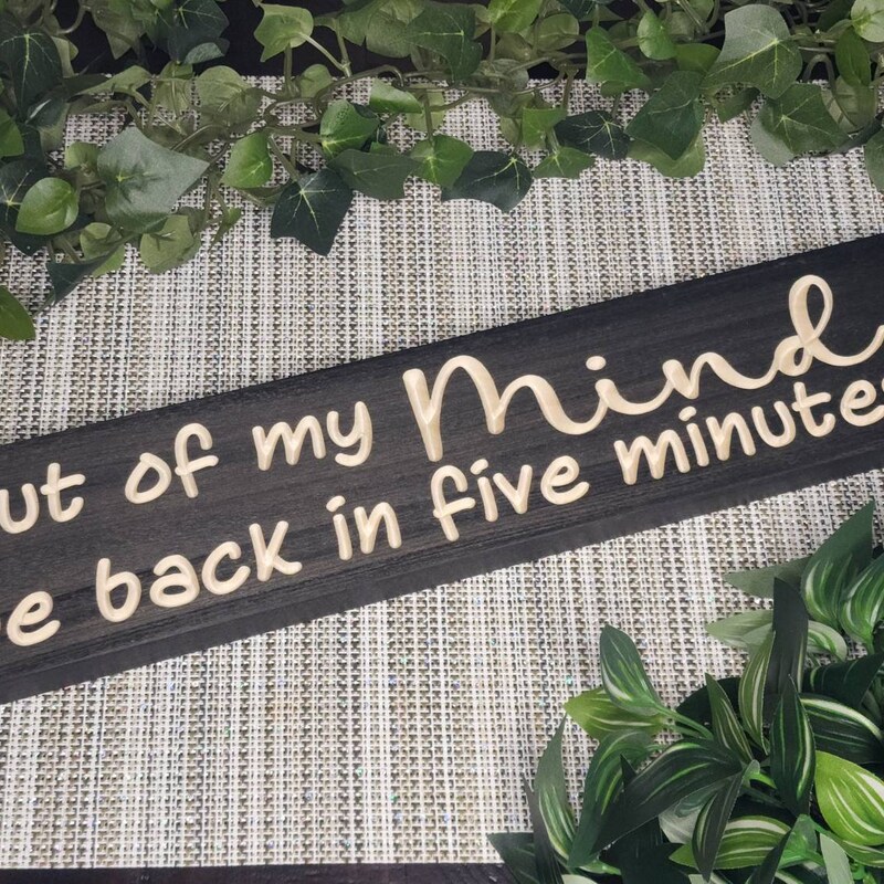 Be Back in 5 Minutes Sign - Etsy