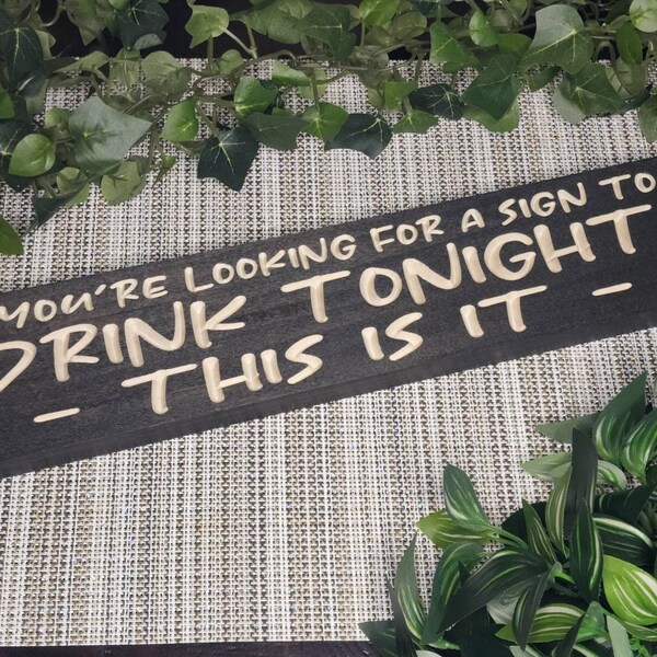 Funny Drinking Sign - Etsy