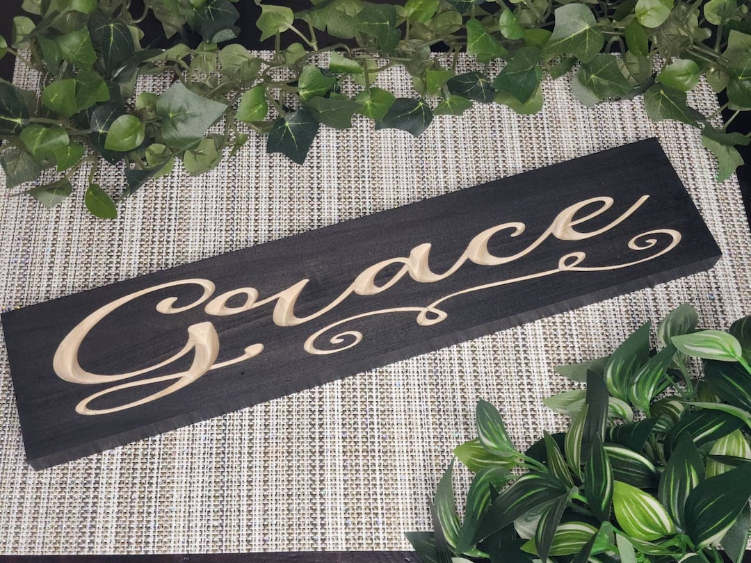 Grace Sign, Grace, Say Grace Sign, Farmhouse Decor, Kitchen Grace Sign ...
