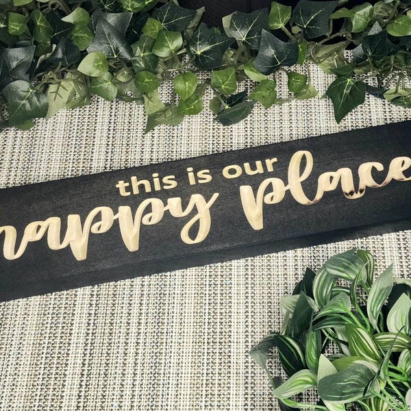 Our Happy Place Sign - Etsy