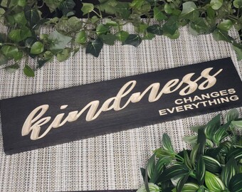Inspirational Wooden Sign Kindness Matters Housewarming - Etsy