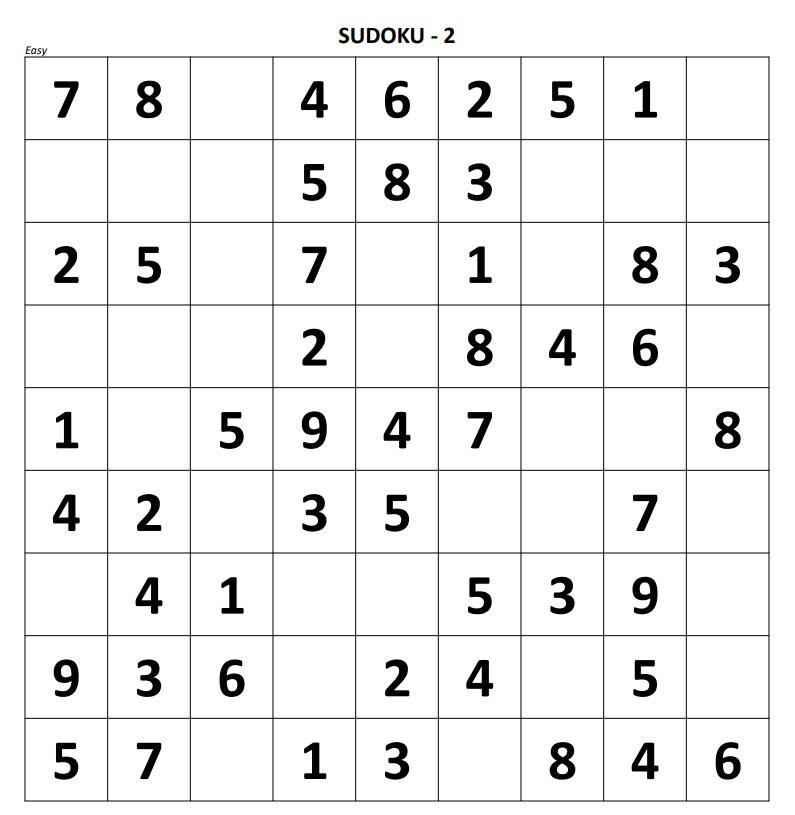 50 Easy Sudoku Puzzles With Solutions Vol 1, Large Print Digital ...