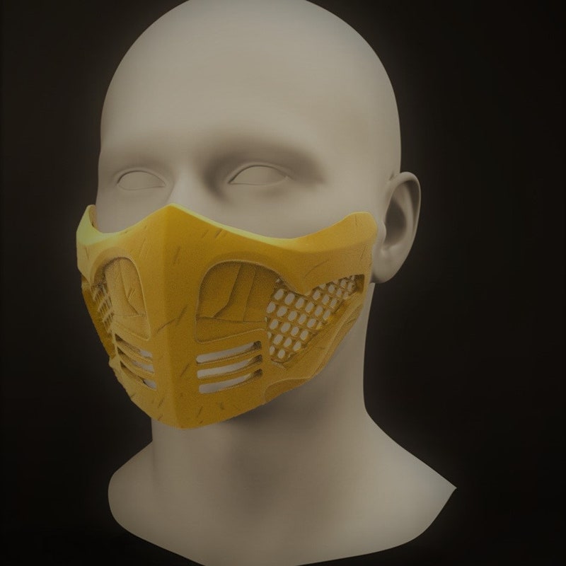 Scorpion Mortal Kombat Mask - Etsy