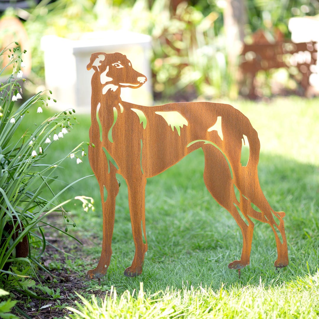 Sally the Greyhound Dog *pet Memorial* Rusty Garden Art - Etsy