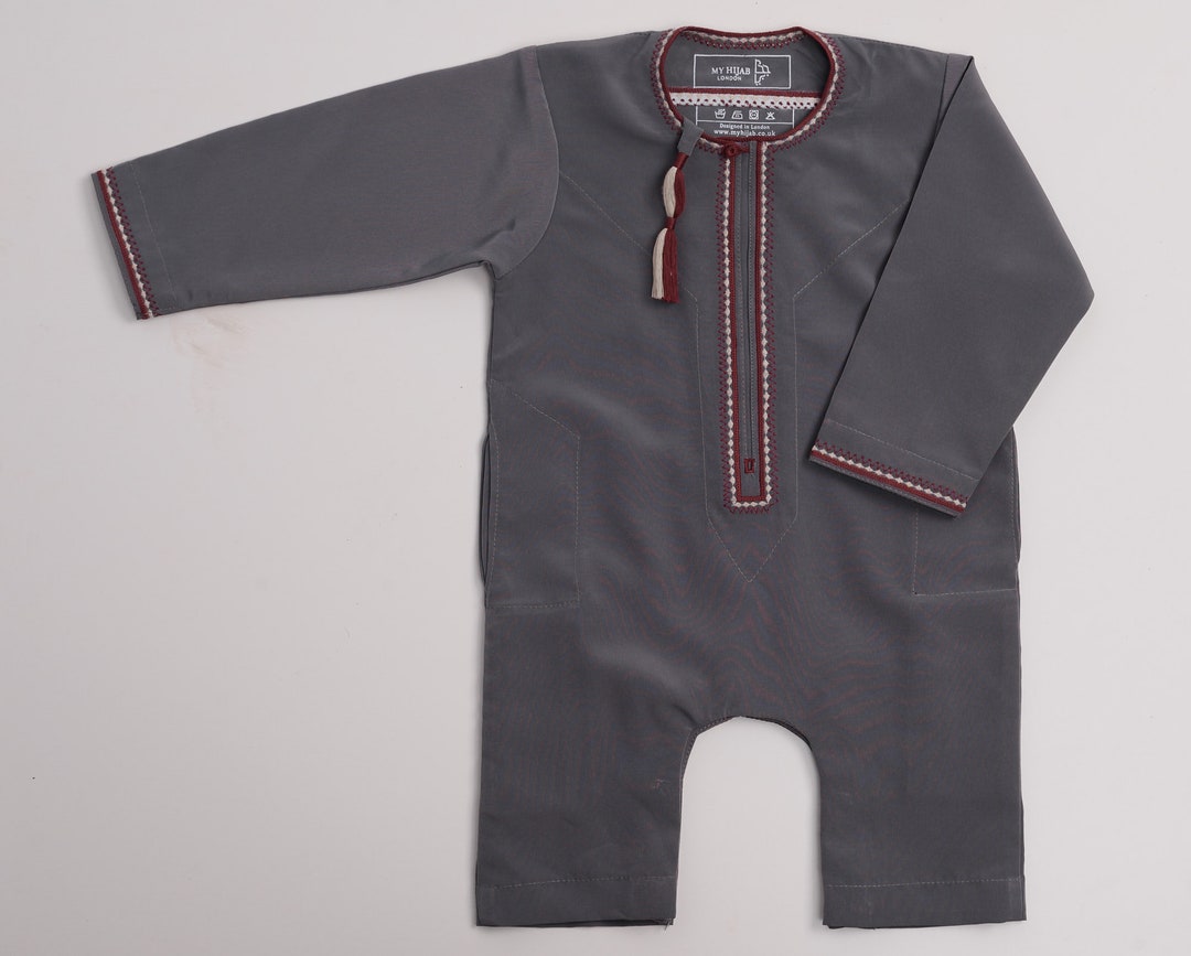 Thobe Jubbah Jubba Islamic Children Newborn Baby Kid's Romper Present ...