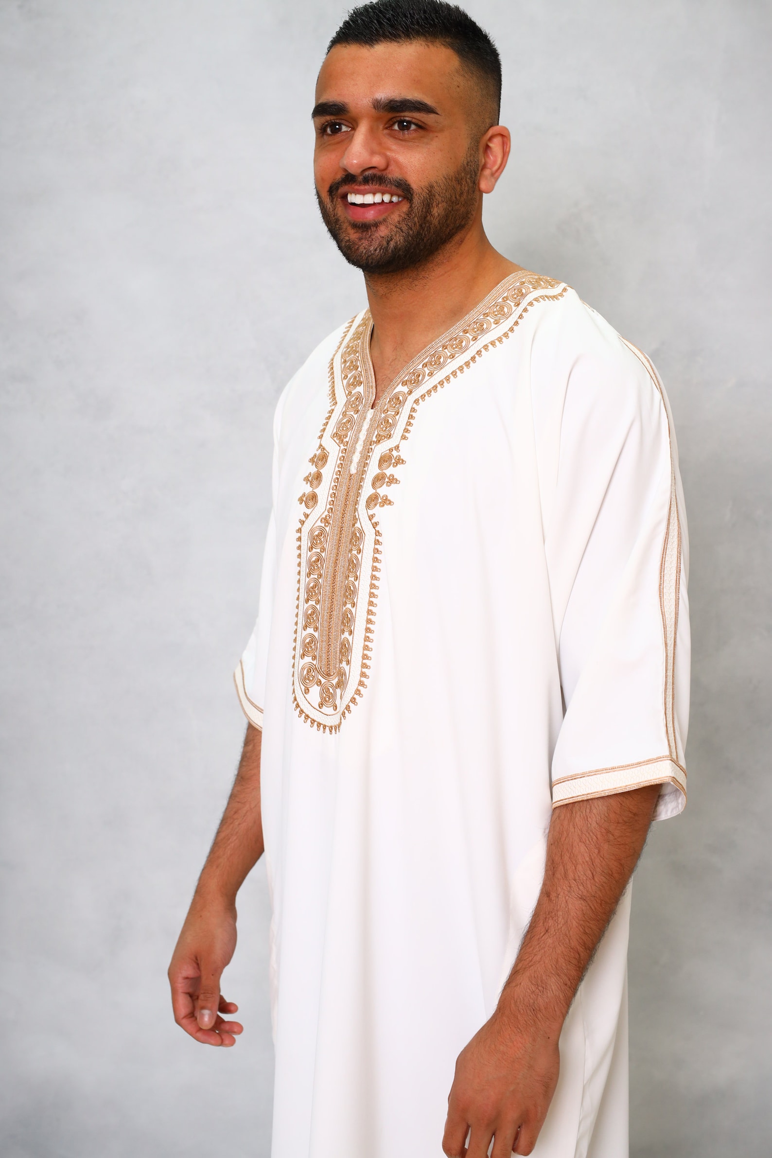 Moroccan Men's Jubbah Thobe, Embroidered Kaftan Style - Etsy