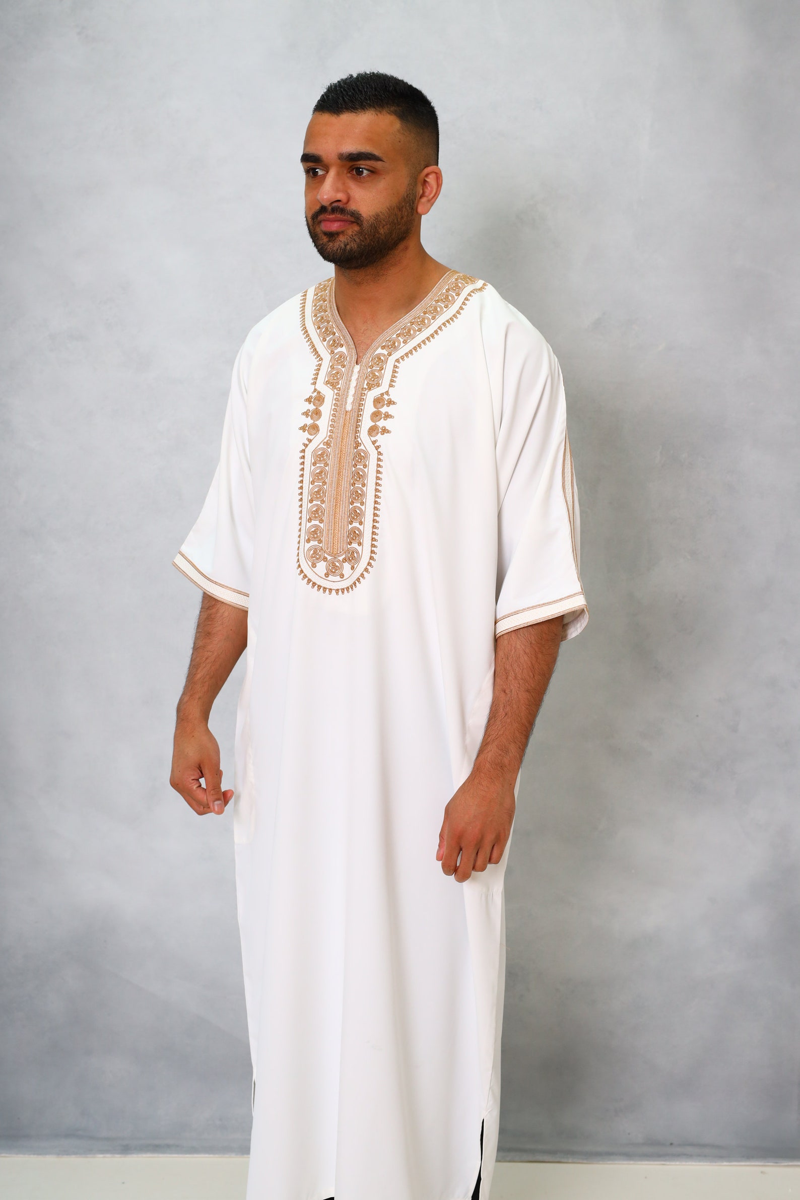 Moroccan Men's Jubbah Thobe, Embroidered Kaftan Style - Etsy