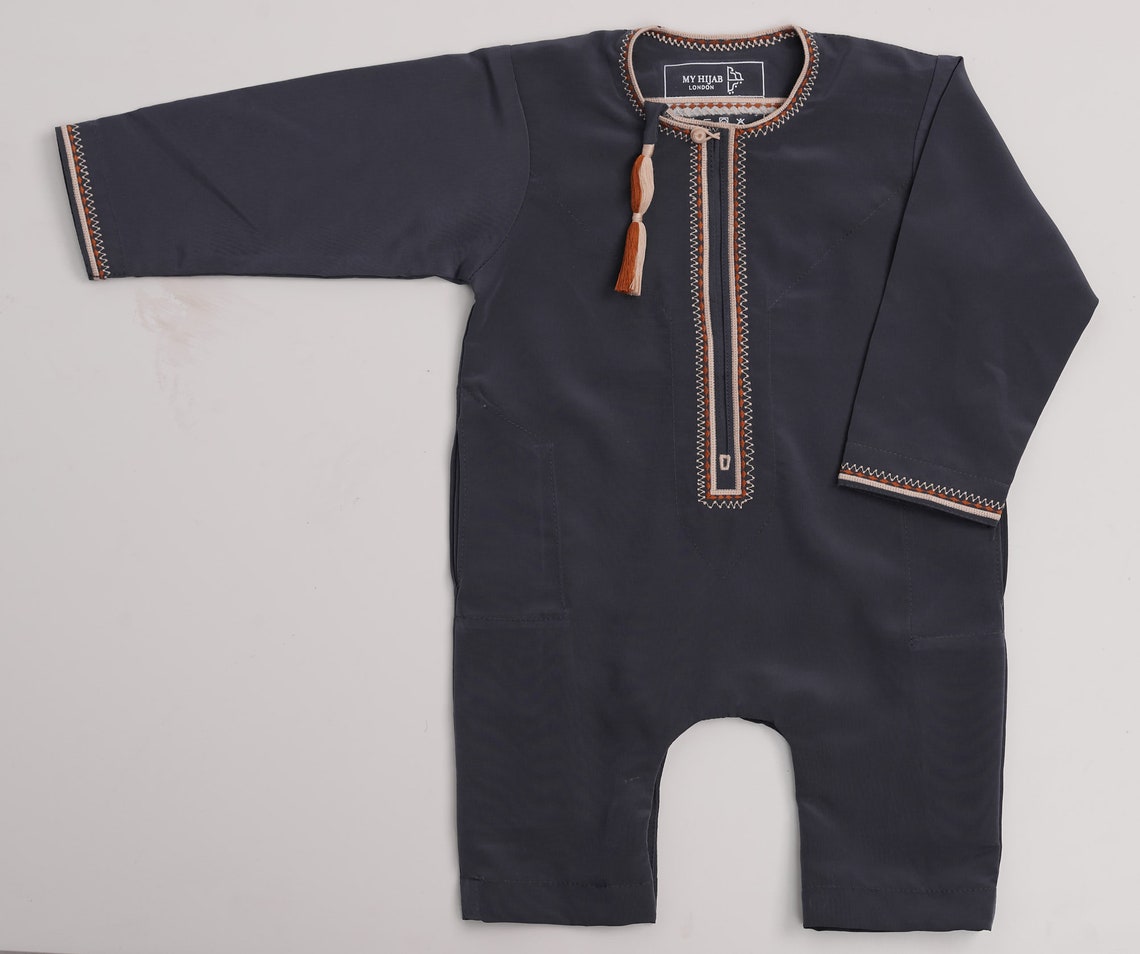 Thobe Jubbah Jubba Islamic Children Newborn Baby Kid's Romper Present ...