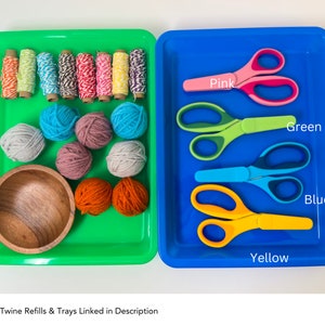 Fine Motor Activity Montessori Activity Yarn Snipping Activity ...