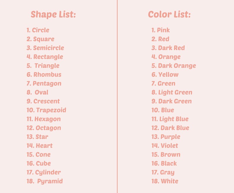 Colors & Shapes Printable Flashcards Matching Sorting Game - Etsy