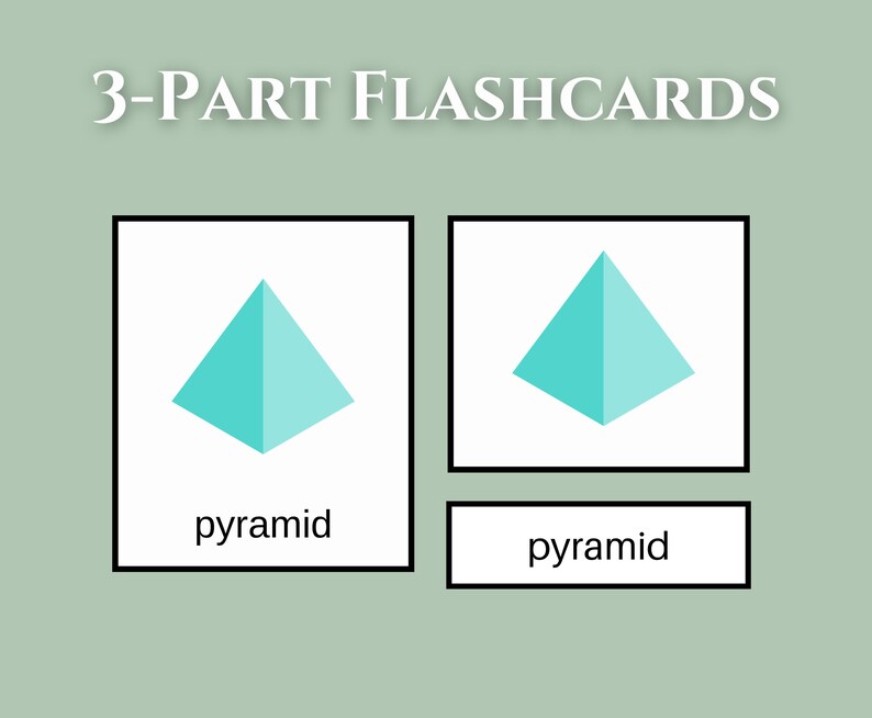 Shape Flashcard Montessori Printable Shape Matching Toddler Matching ...