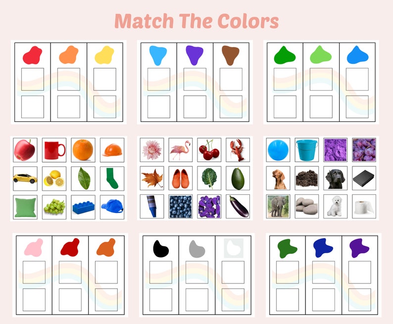 Color Flashcard Montessori Printable Shape Flashcard for Toddler ...