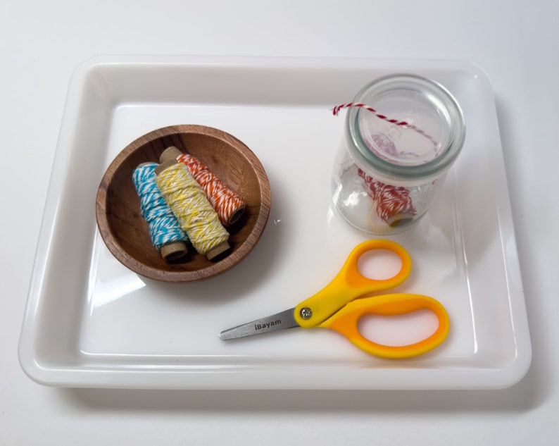 Fine Motor Activity Montessori Activity Yarn Snipping Activity ...