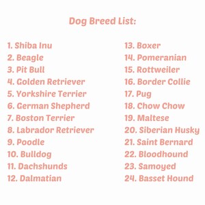 Dog Breed Animal Flashcard for Toddler Homeschool Printable Activity ...