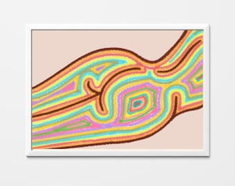 Colorful Butt Art | Etsy