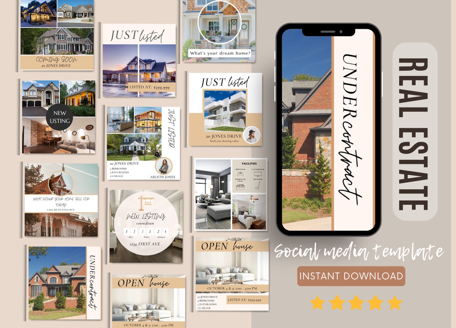 Realtor Marketing Kit, Branding Bundle for Realtor, Modern Real Estate ...
