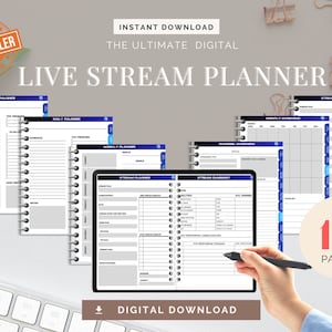 Live Stream Planner, Live Streaming Planner, Streamer Planner, Stream ...
