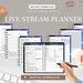 Live Stream Planner, Live Streaming Planner, Streamer Planner, Stream ...
