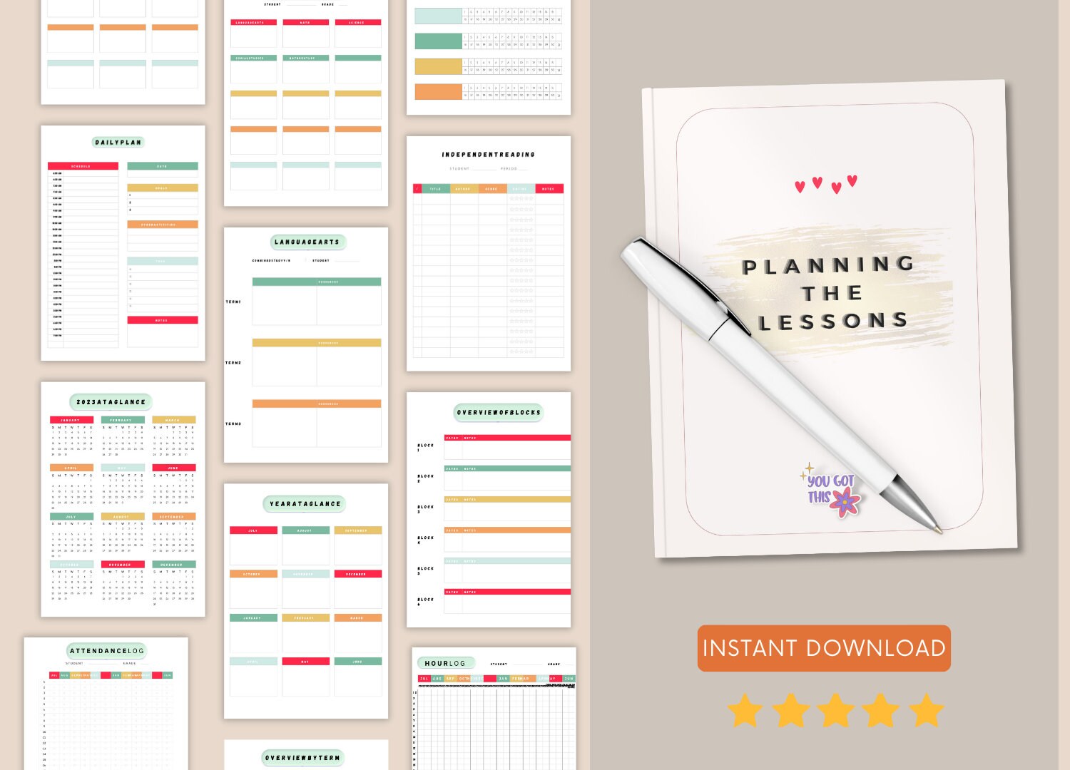 Printable Homeschool Planner, Home School Teacher, Academic Lesson ...