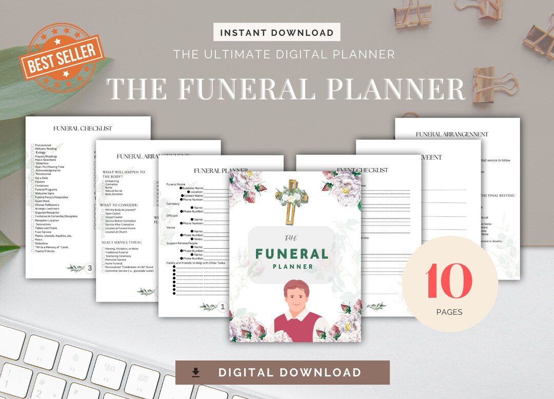 Funeral Planner, Funeral Checklist, Last Wishes Planner, Estate ...