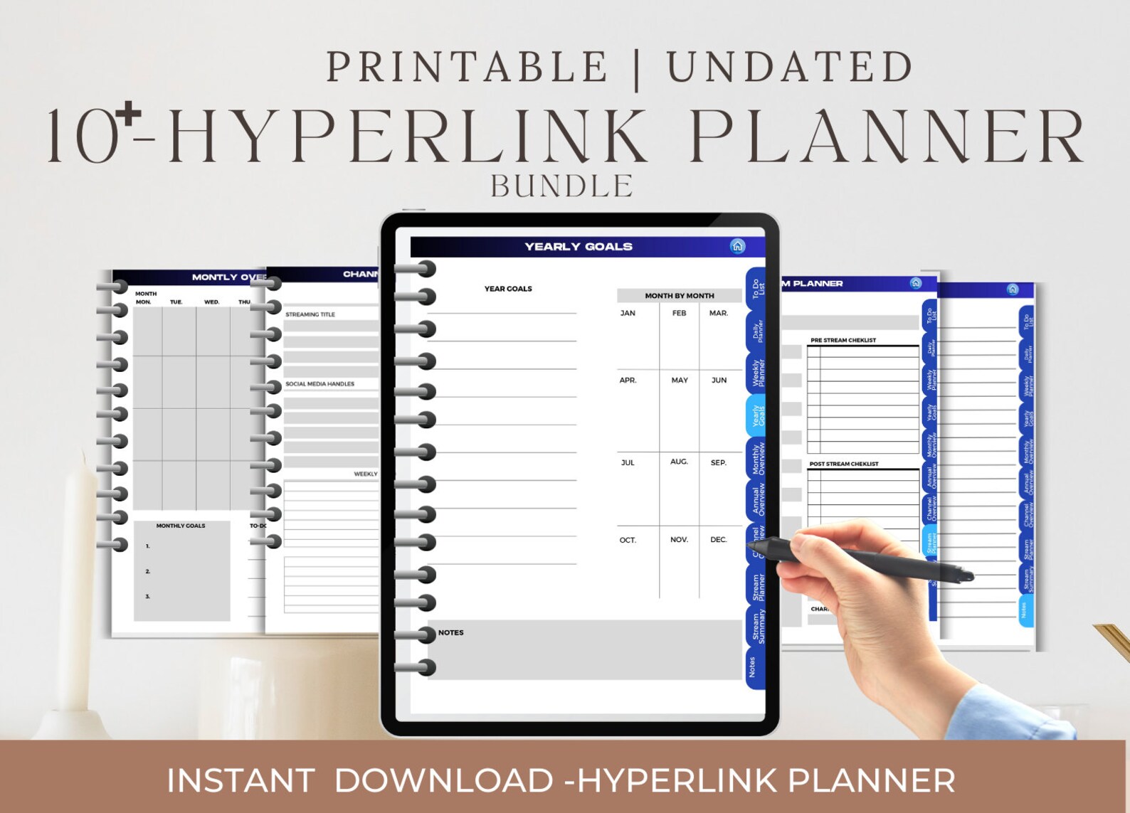 Live Stream Planner, Live Streaming Planner, Streamer Planner, Stream ...