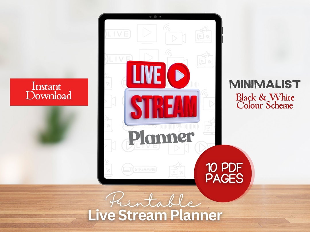The Livestream Planner Stream Tracker Planner for New and - Etsy