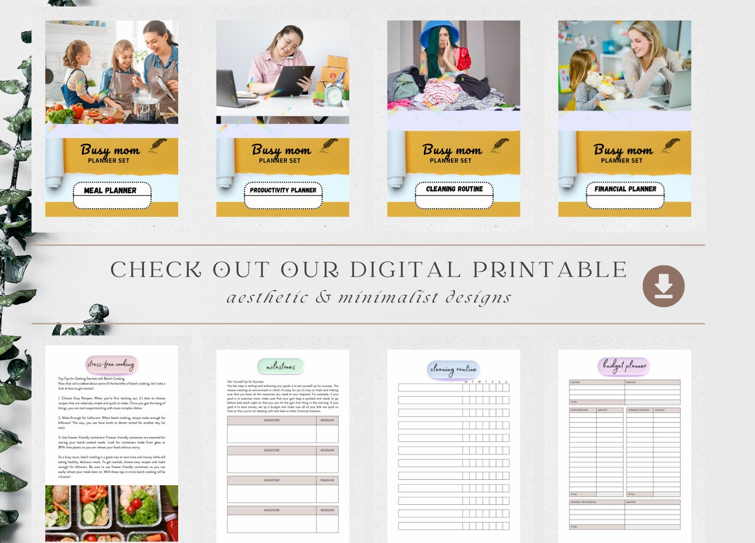 The Busy Mom Planner Printable Planner Planner for Moms - Etsy