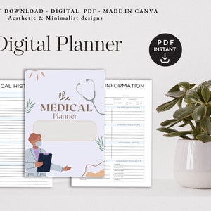 Medical Planner Printable, Family Medical Binder, Healthcare Planner ...