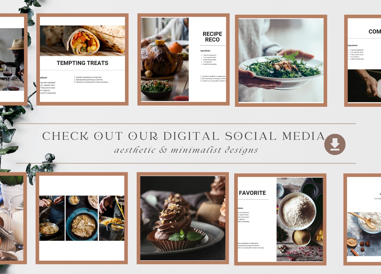 Cookbook Template ,recipe Book Template ,social Media Post, Recipe ...