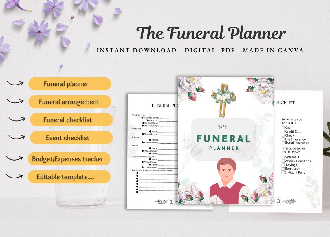 Funeral Planner, Funeral Checklist, Last Wishes Planner, Estate ...