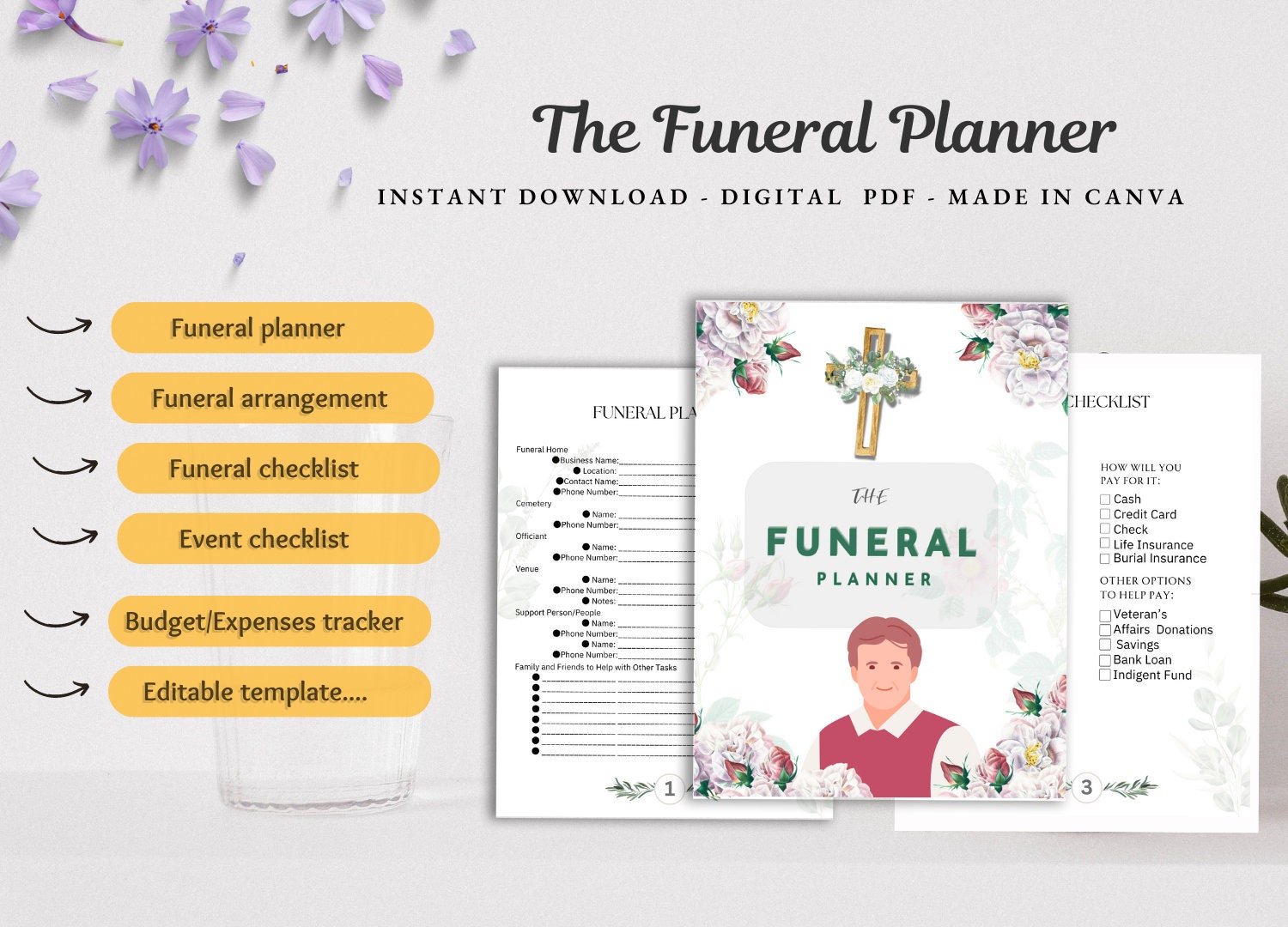 Funeral Planner, Funeral Checklist, Last Wishes Planner, Estate ...