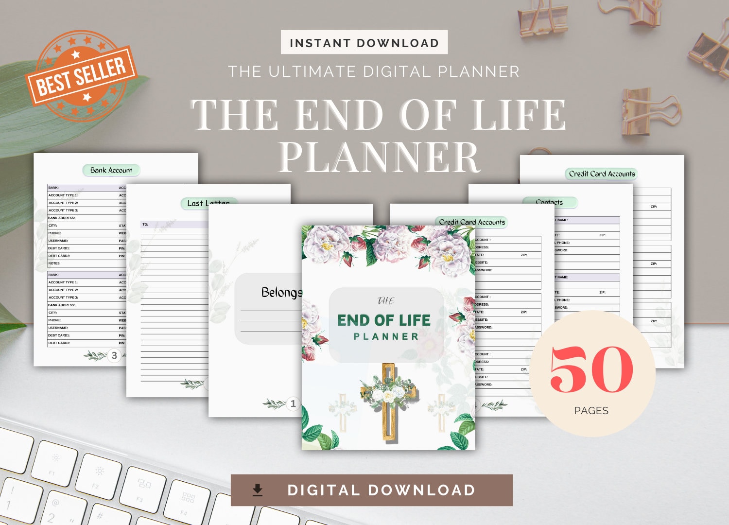 End of Life Planner, Last Wishes Planner, Estate Planning, Will, Final ...