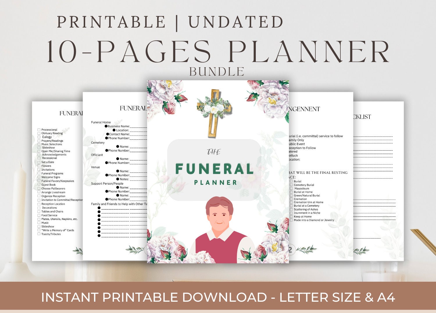 Funeral Planner, Funeral Checklist, Last Wishes Planner, Estate ...