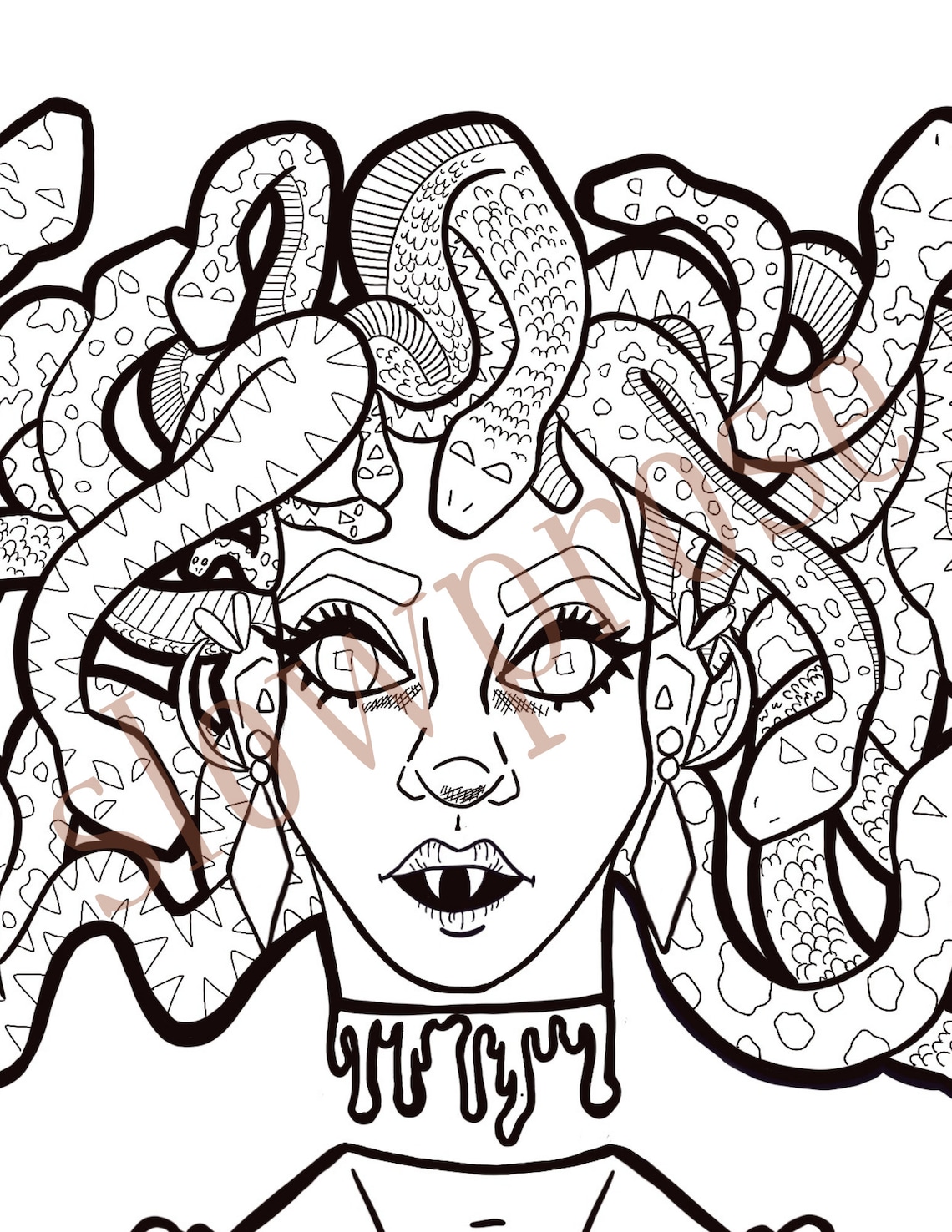 Medusa Coloring Sheet Coloring Pages