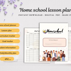 Editable Homeschool Planner, Home School Teacher, Academic Lesson ...