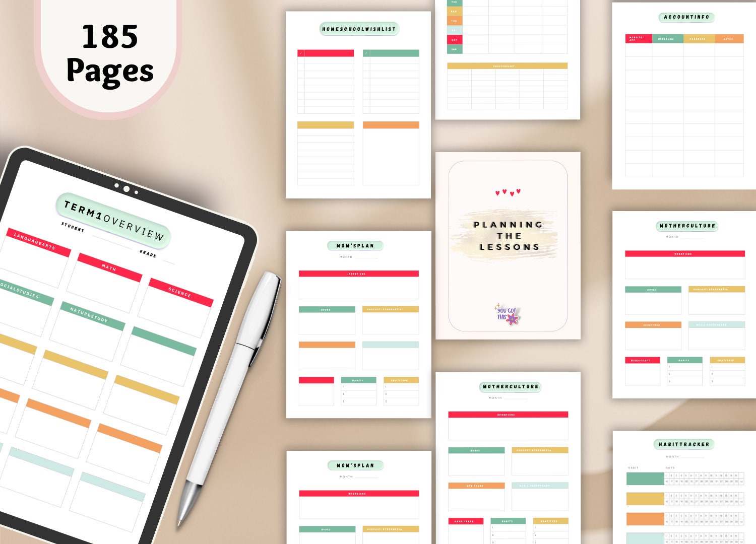 Printable Homeschool Planner Home School Teacher Academic - Etsy