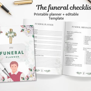 Funeral Planner, Funeral Checklist, Last Wishes Planner, Estate ...