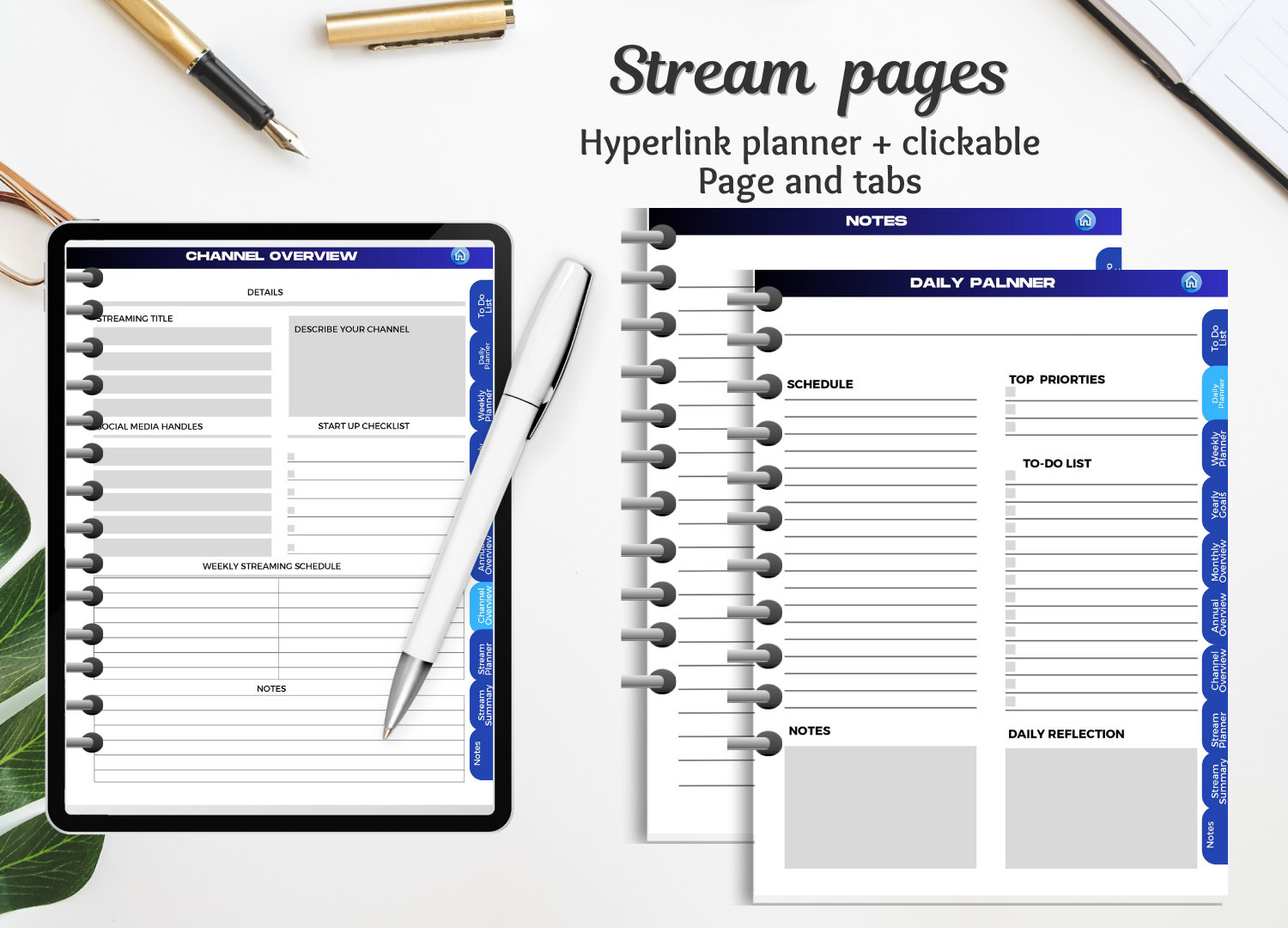 Live Stream Planner, Live Streaming Planner, Streamer Planner, Stream ...
