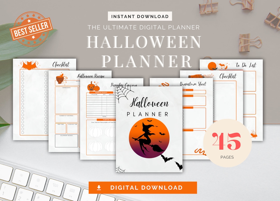 Halloween Planner Printable, Goodnotes Halloween Planner, Halloween ...