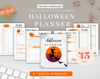Halloween Planner Printable, Goodnotes Halloween Planner, Halloween ...