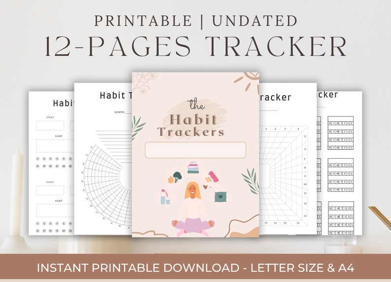 Habit Trackers.pdf, Minimalistic Daily Habit Tracker Printable/everyday ...