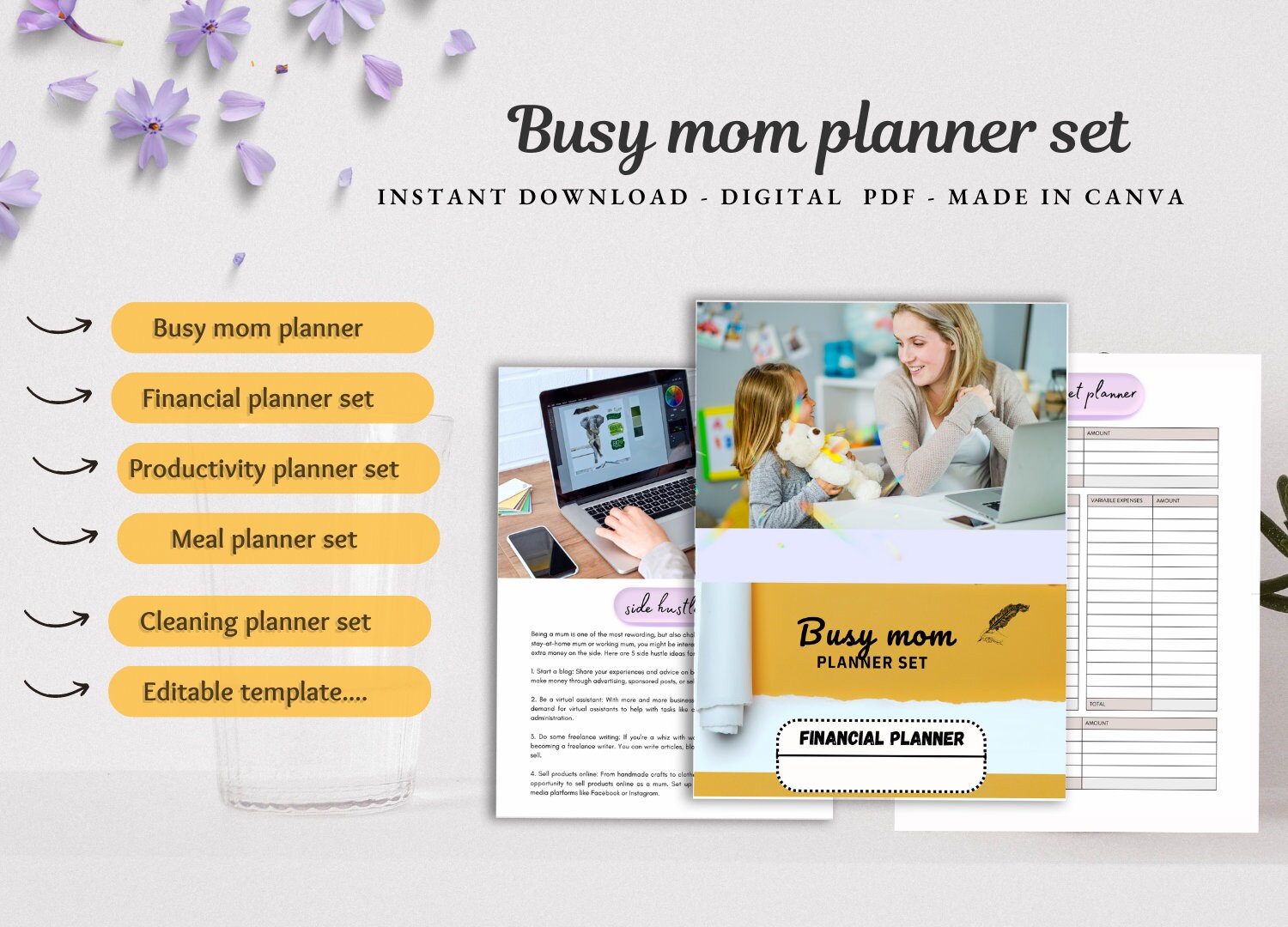 The Busy Mom Planner, Printable Planner, Planner for Moms, Busy Mom ...