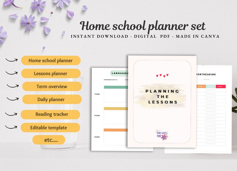 Printable Homeschool Planner, Home School Teacher, Academic Lesson ...