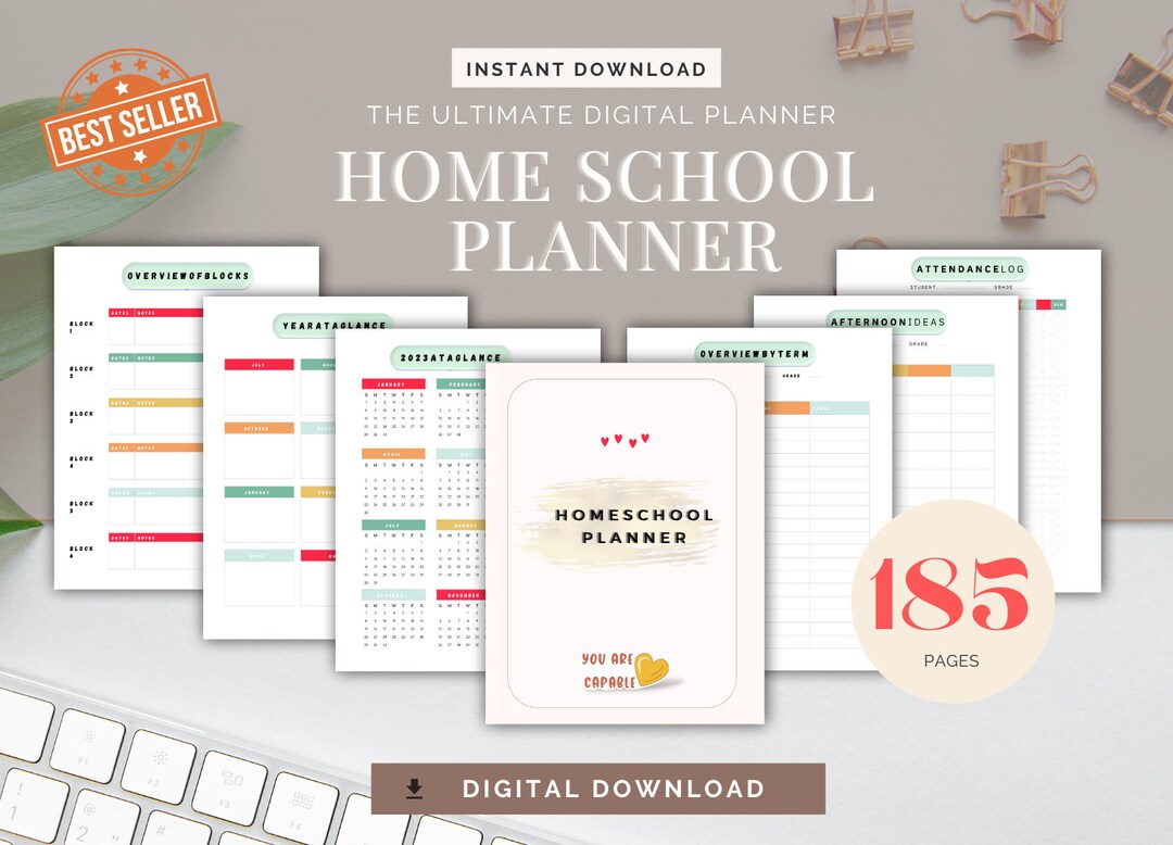 Printable Homeschool Planner, Home School Teacher, Academic Lesson ...