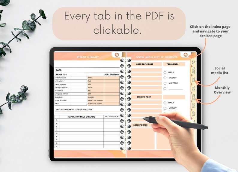 Digital Streaming Planner for Goodnotes, Notability, 10+ Pages ...