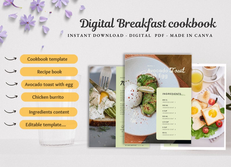 Cookbook Template ,recipe Book Template , Cook Book Template, Recipe ...