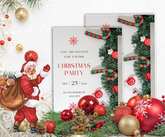 Printable Christmas Invitation Background