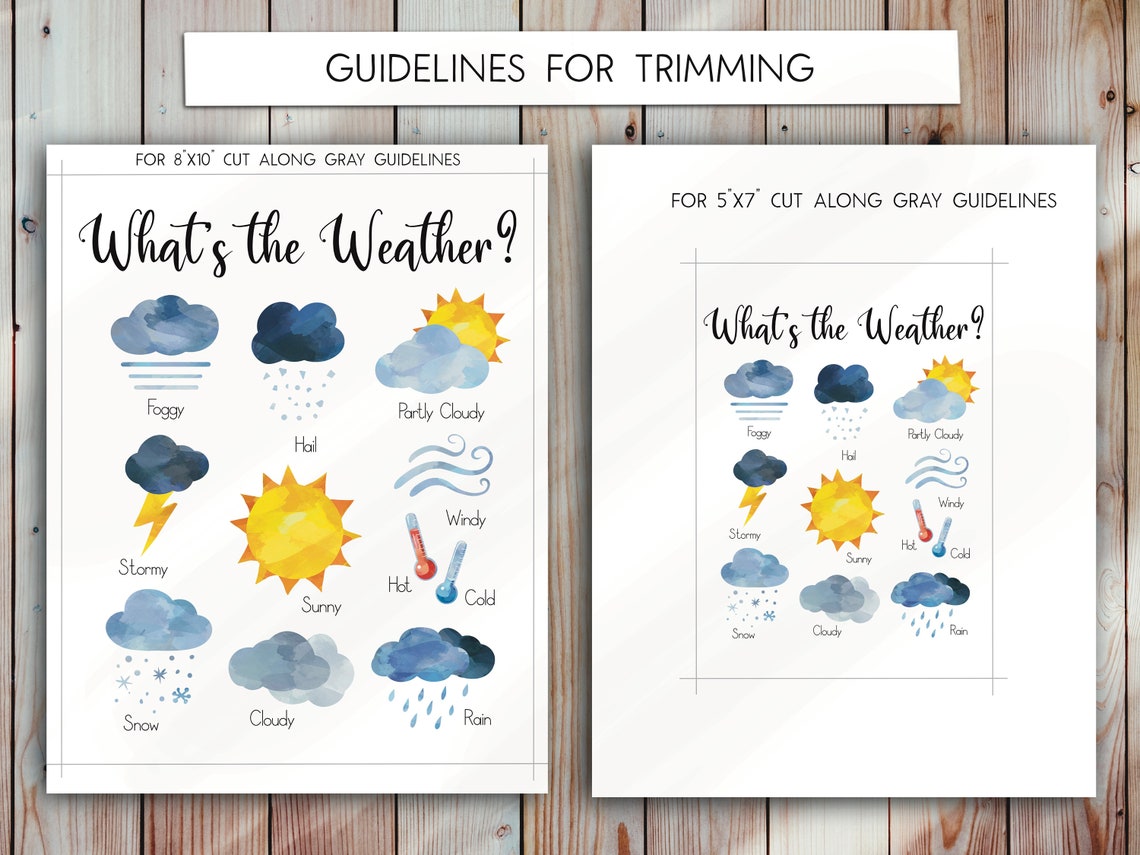 Weather Poster, Printable Instant Download - Etsy