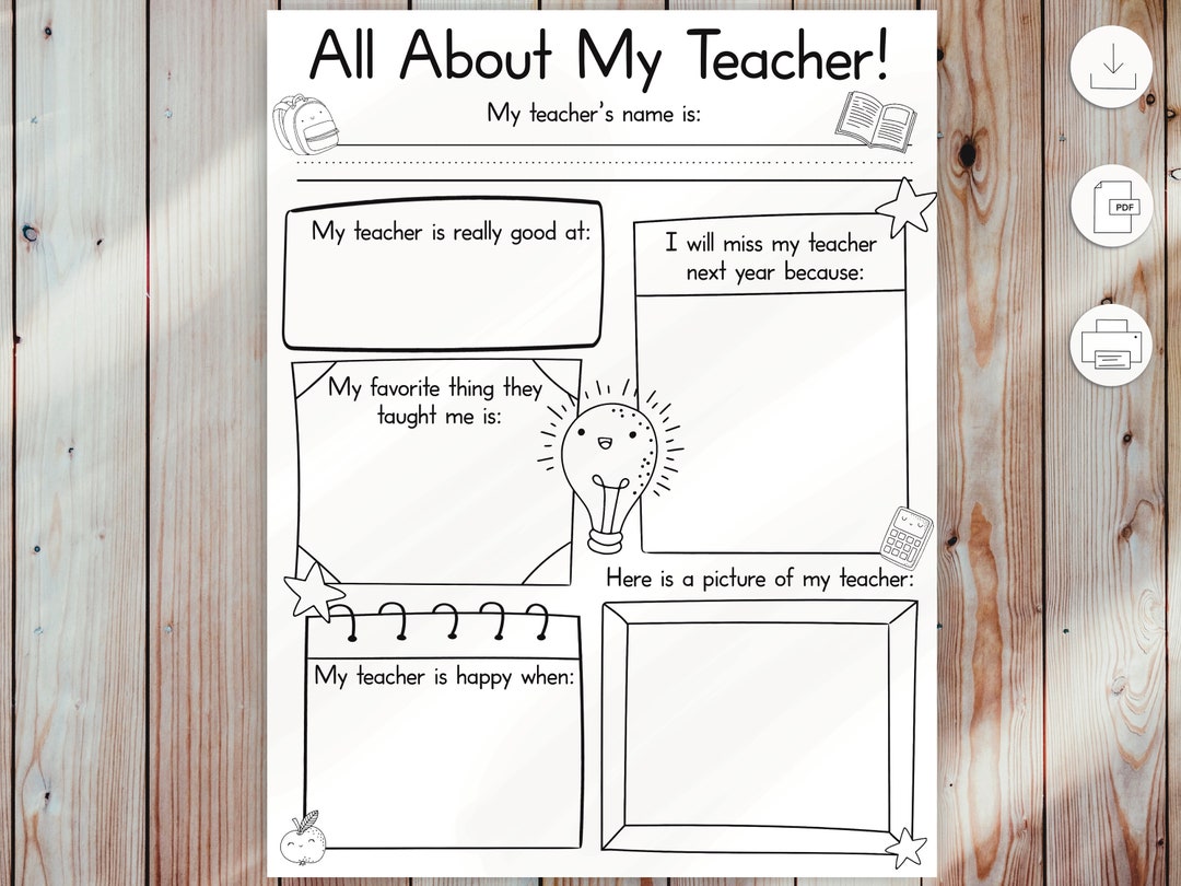 Teacher Gift, Printable, Instant Download - Etsy